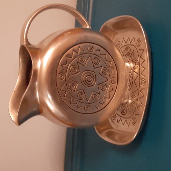 RW&CO. | Accents | Aztec Design Pitcher And Tray Pewter | Poshmark
